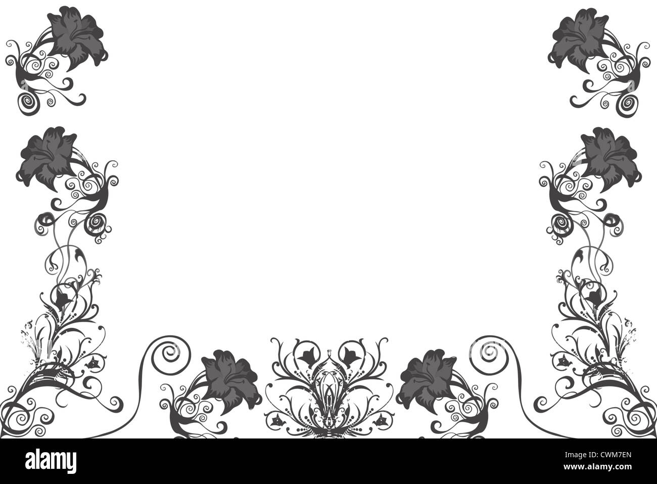 Beautiful illustrated flower background design with space for your text ...