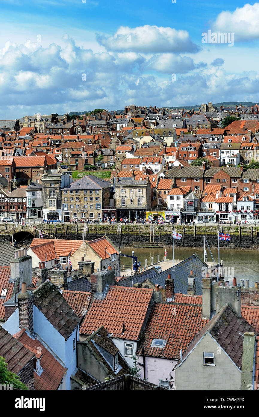 whitby town north yorkshire england uk Stock Photo - Alamy