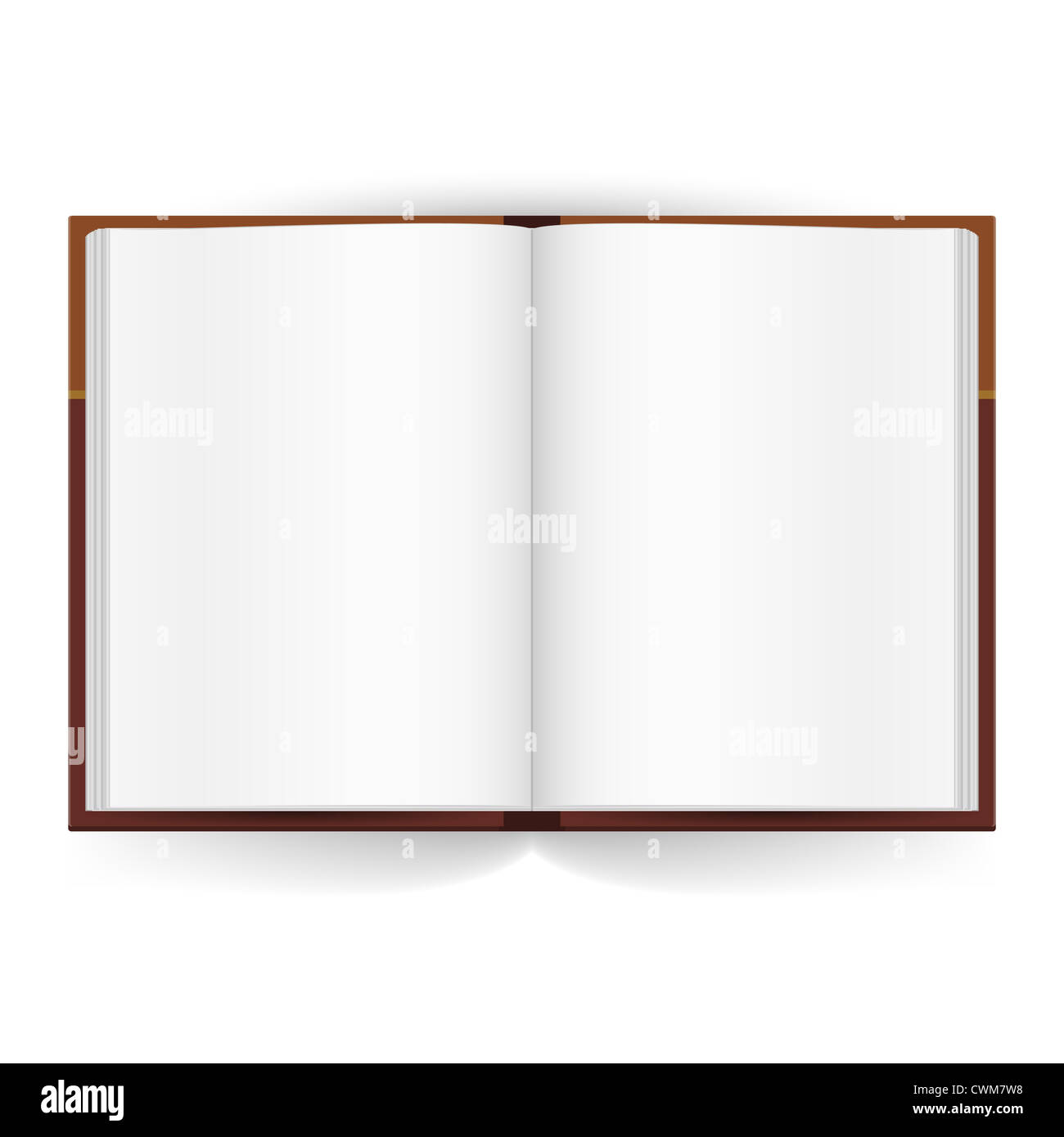 Cool Open book with white pages. Illustration on white Stock Photo - Alamy