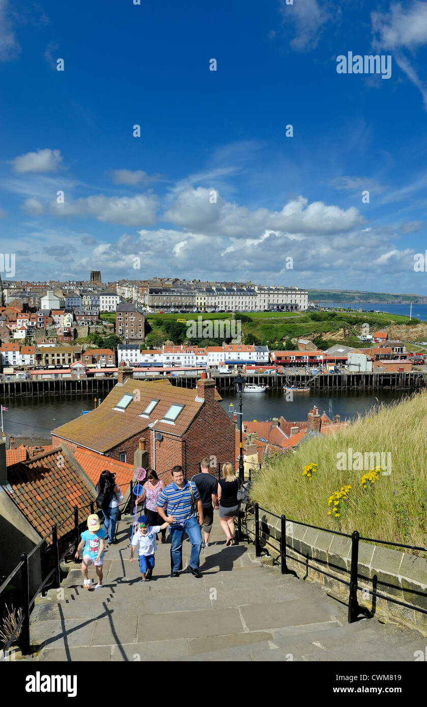 Climbing the whitby steps hi-res stock photography and images - Alamy