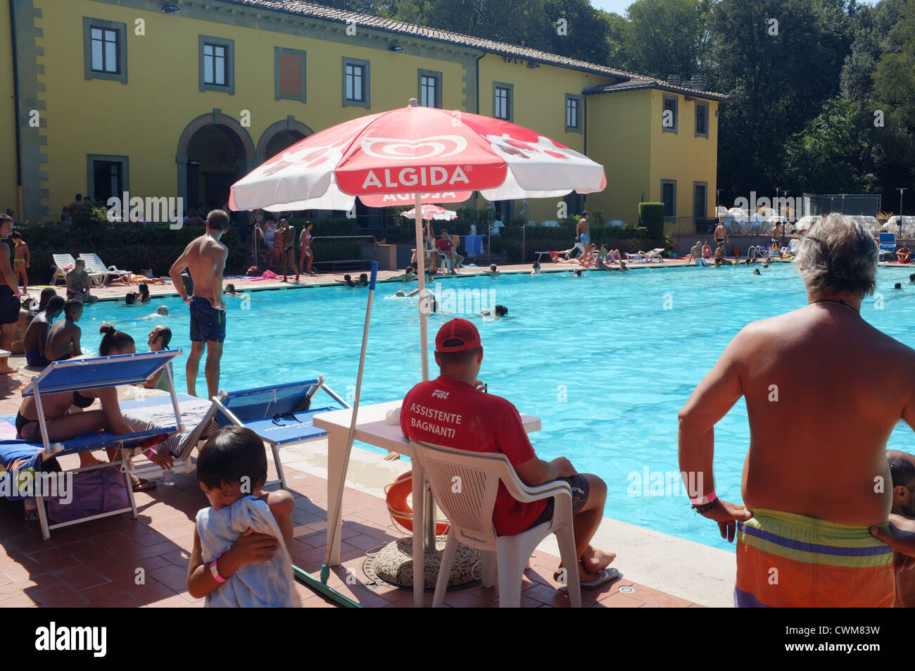 Le Pavoniere - public swimming pool in Florence Italy Stock Photo - Alamy