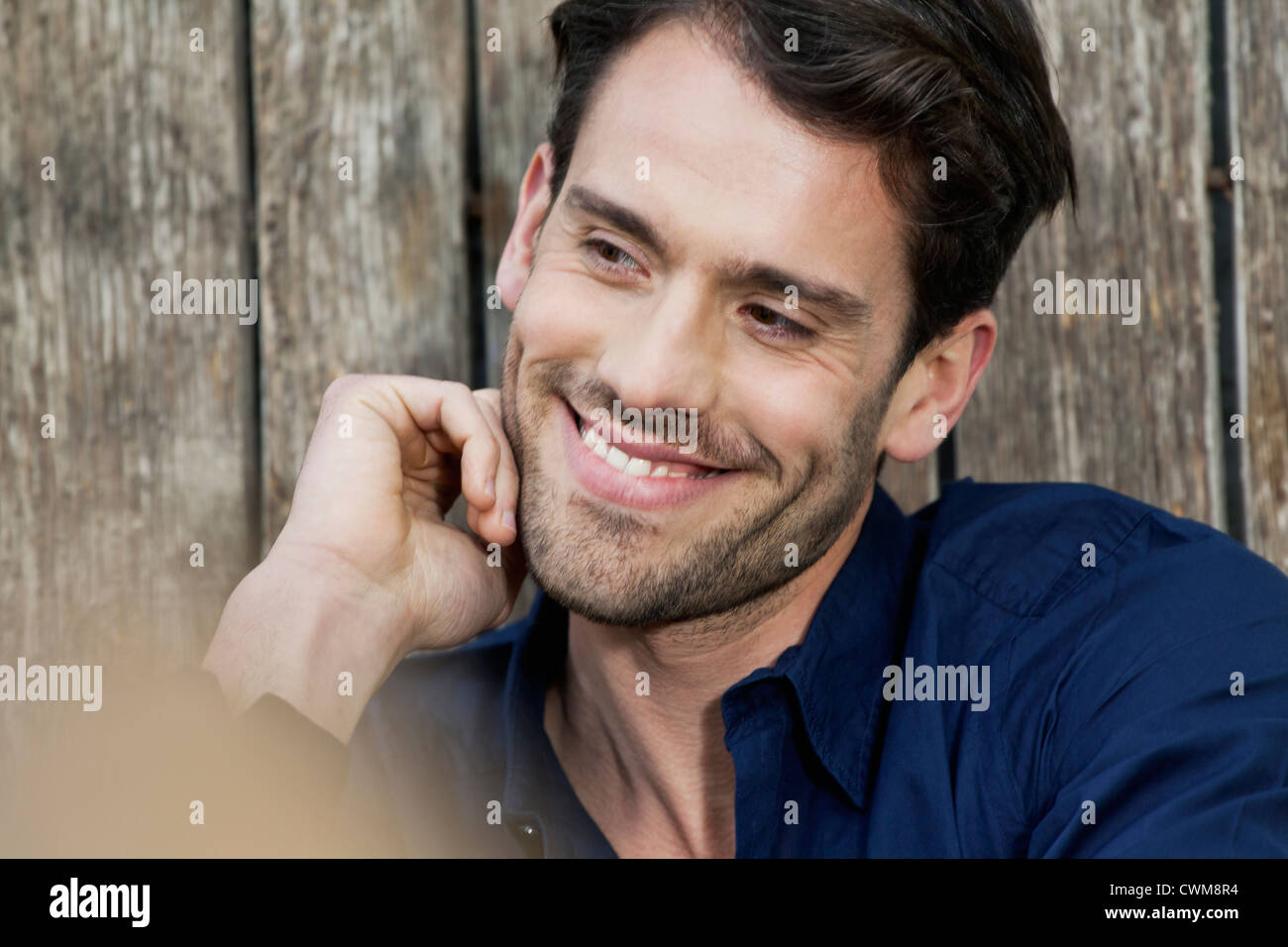 Mid adult man smiling, close up Stock Photo - Alamy