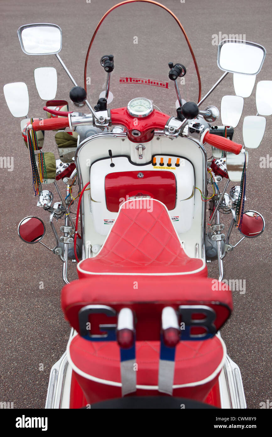 Customised Classic Lambretta Scooter Stock Photo - Alamy