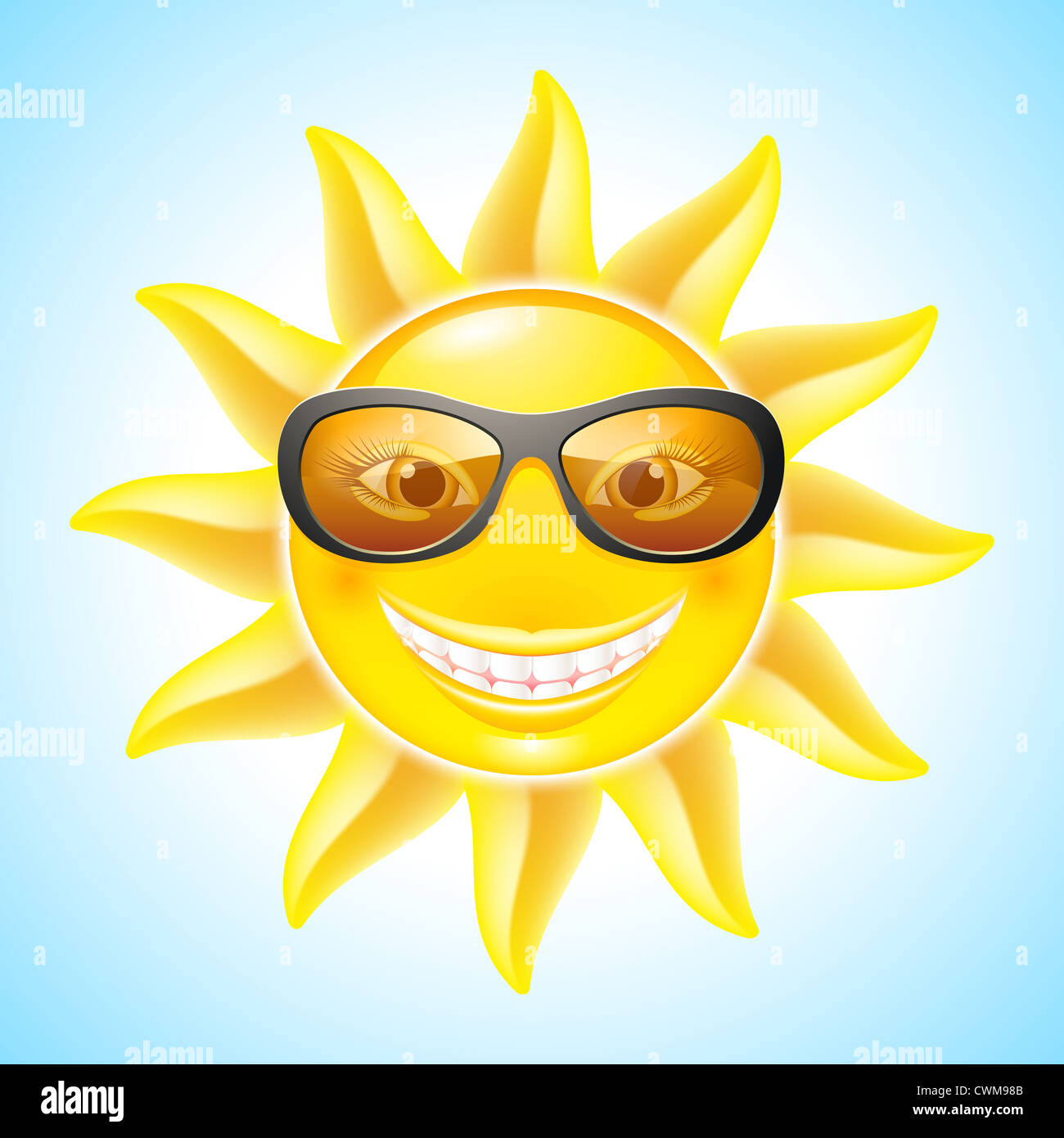 Cartoon smiling sun characters sunglasses hi-res stock photography and ...