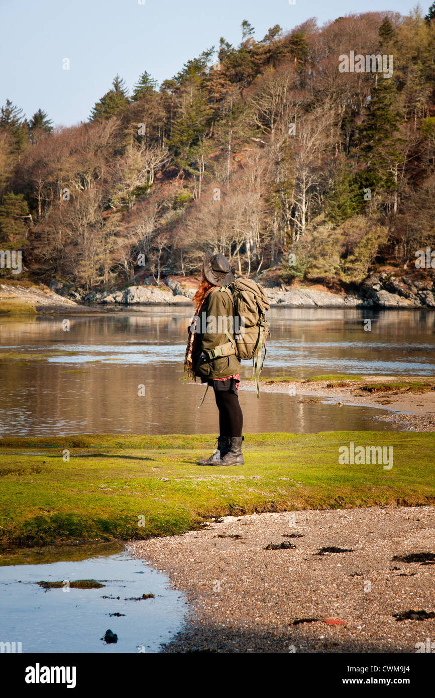 Scottish ginger girl in the highlands of Scotland Stock Photo - Alamy