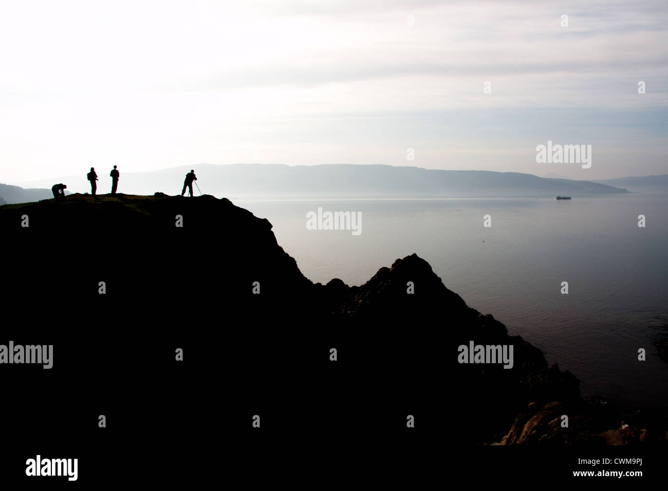 silhouette of people in the highlands Stock Photo - Alamy