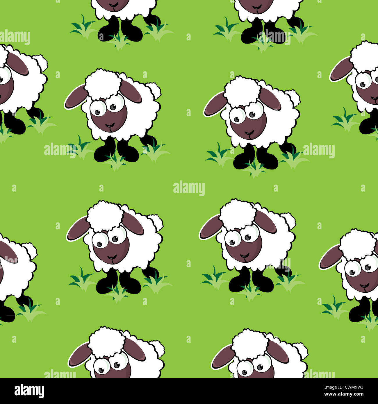 Seamless texture of cartoon sheep. Illustration of the designer on ...