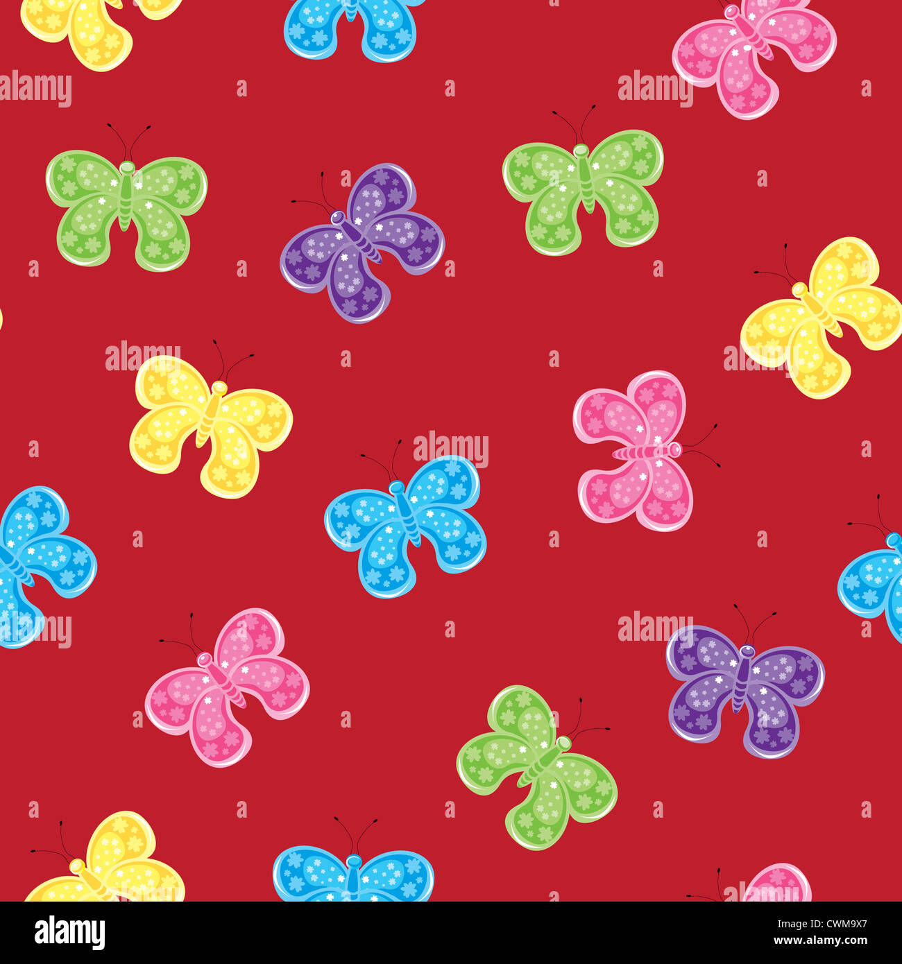 Seamless texture of colorful butterfly. Illustration of the designer on ...