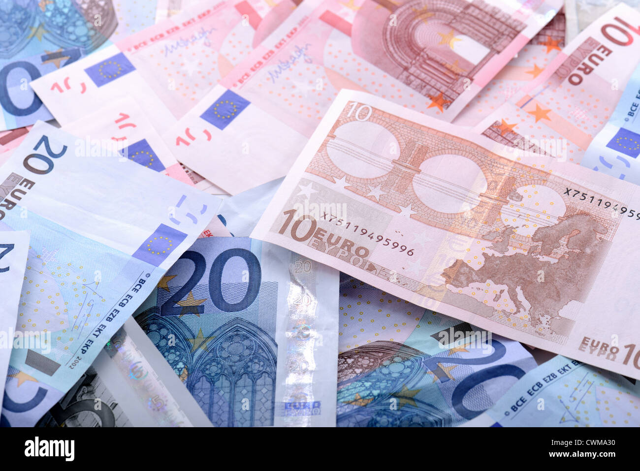 euros money bank notes Stock Photo - Alamy
