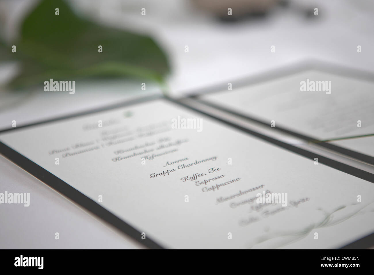 Restaurant menu, close up Stock Photo - Alamy