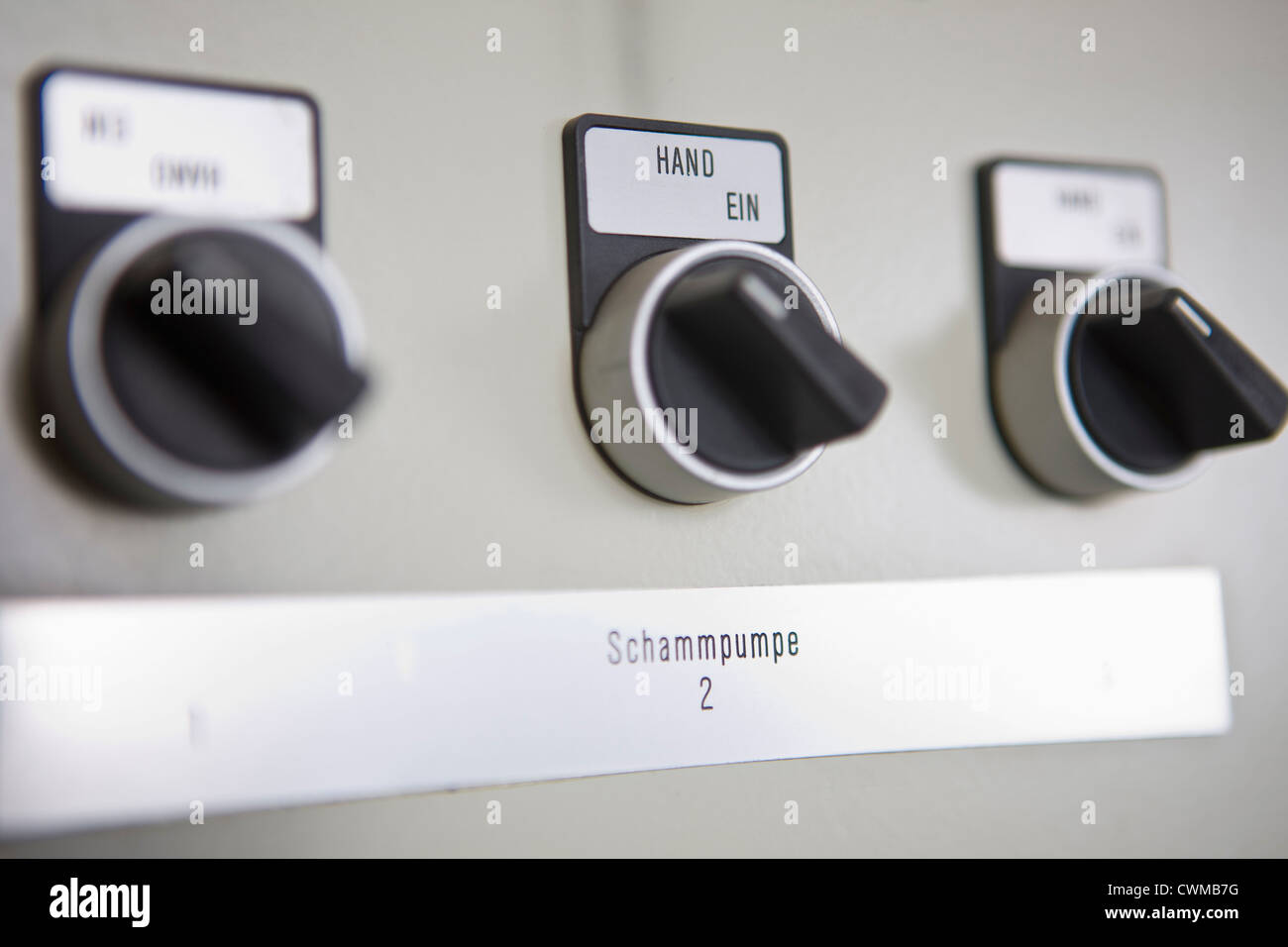 Machine switches, close up Stock Photo - Alamy