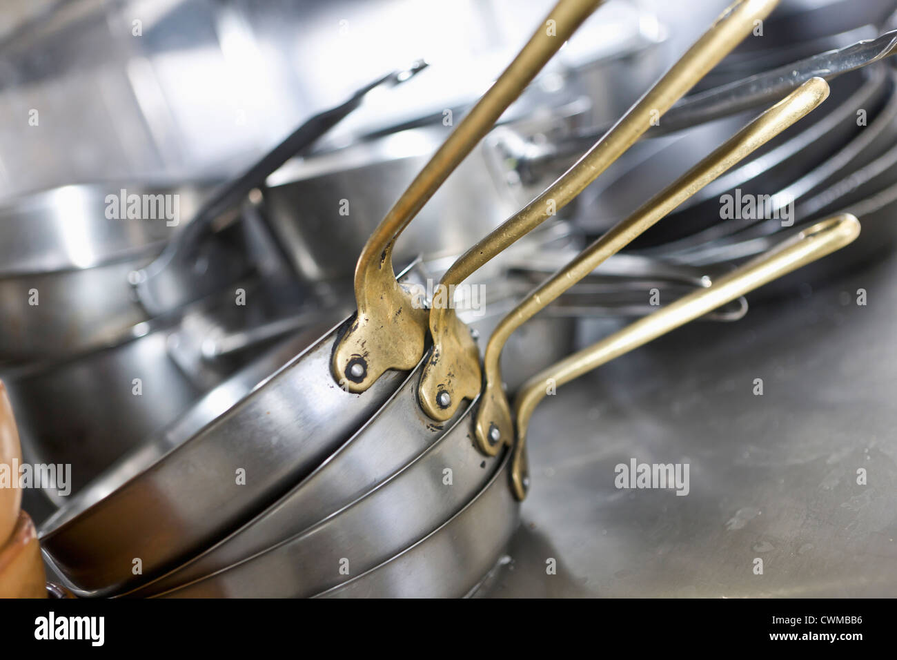 Frying utensils, close up Stock Photo - Alamy