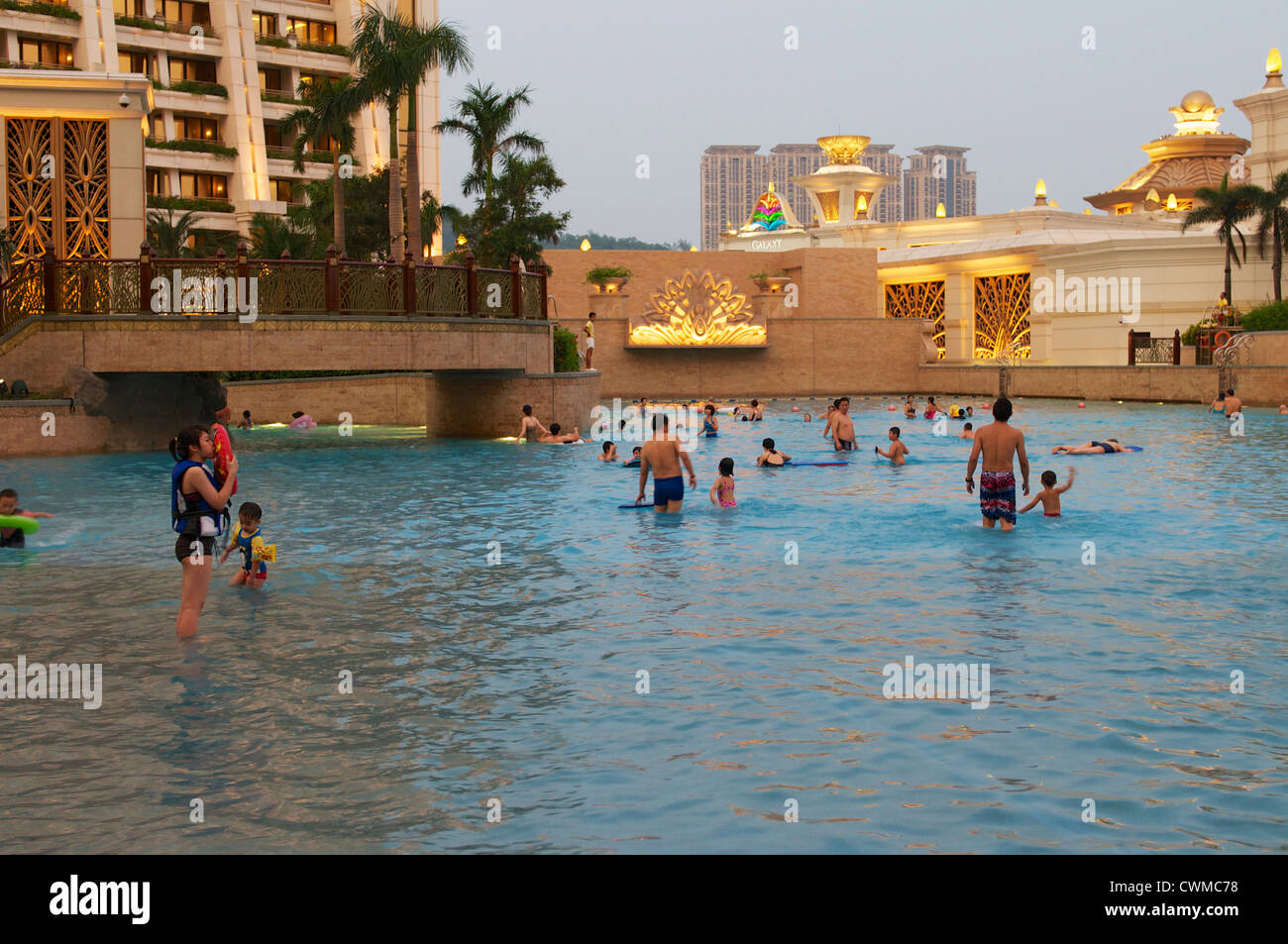 Wave pool in the Galaxy Hotel in Macau Stock Photo - Alamy