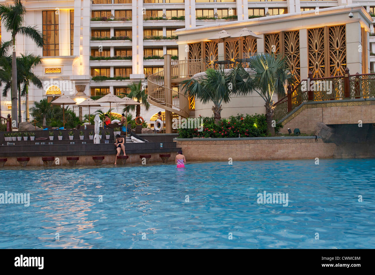 Wave pool in the Galaxy Hotel in Macau Stock Photo - Alamy