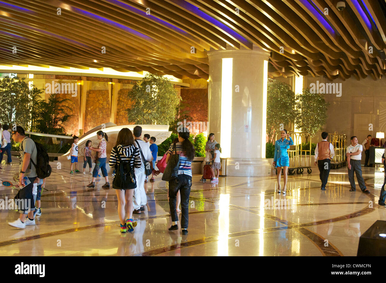 Lobby area of the Galaxy Hotel in Macau Stock Photo - Alamy