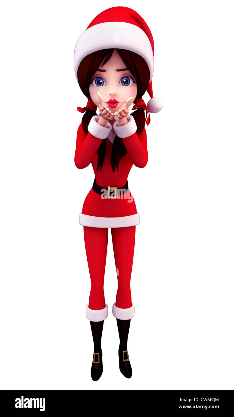 santa girl spreading magical dust Stock Photo - Alamy