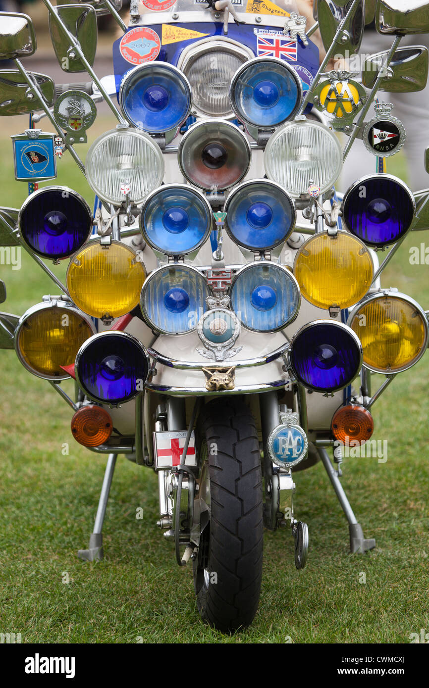 Customised Classic Lambretta Scooter Stock Photo - Alamy