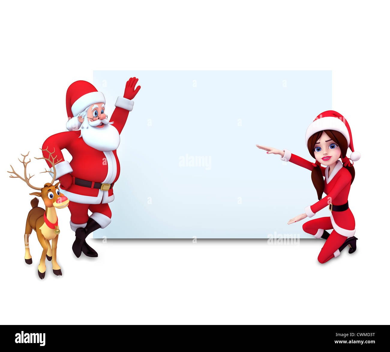 santa with sign Stock Photo - Alamy