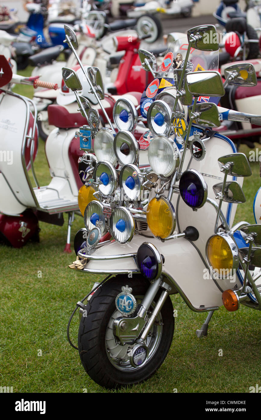 Customised Classic Lambretta Scooter Stock Photo - Alamy