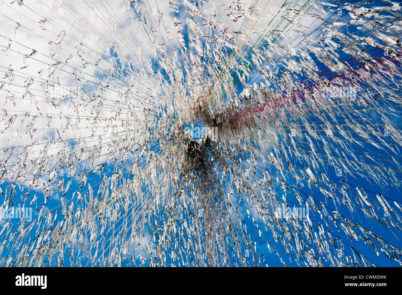 Small flags made of recycled plastics Stock Photo - Alamy