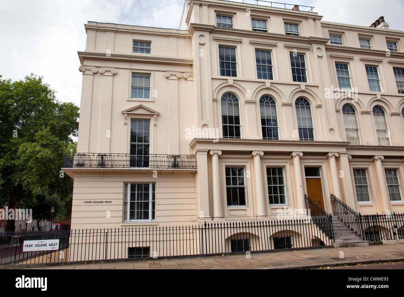 Park Square West Homes near Regents Park - London UK Stock Photo - Alamy
