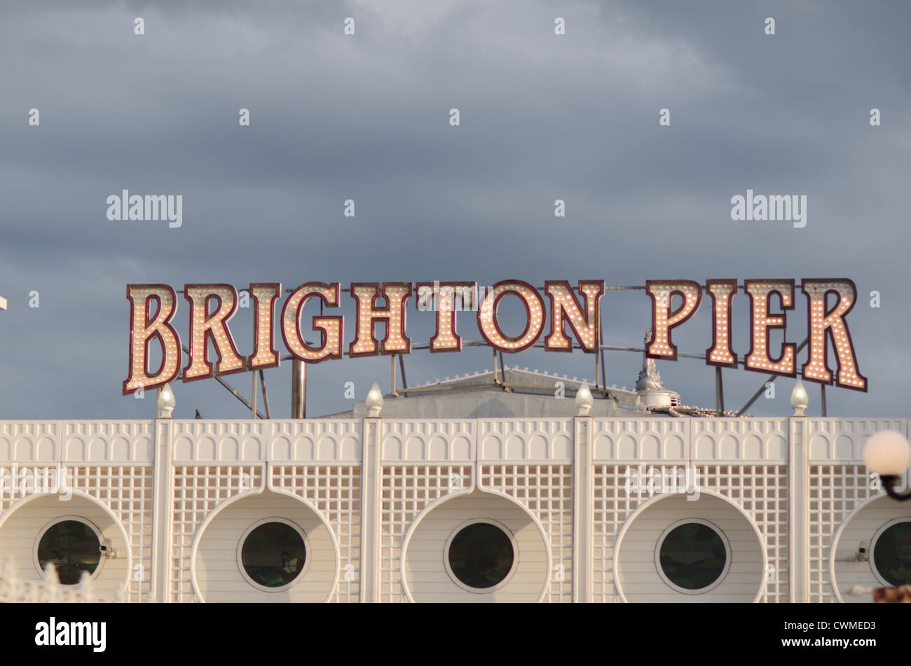 Brighton Pier sign Stock Photo - Alamy