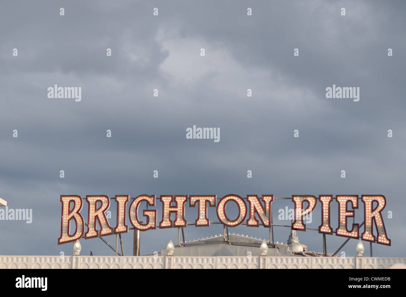 Brighton Pier sign Stock Photo - Alamy