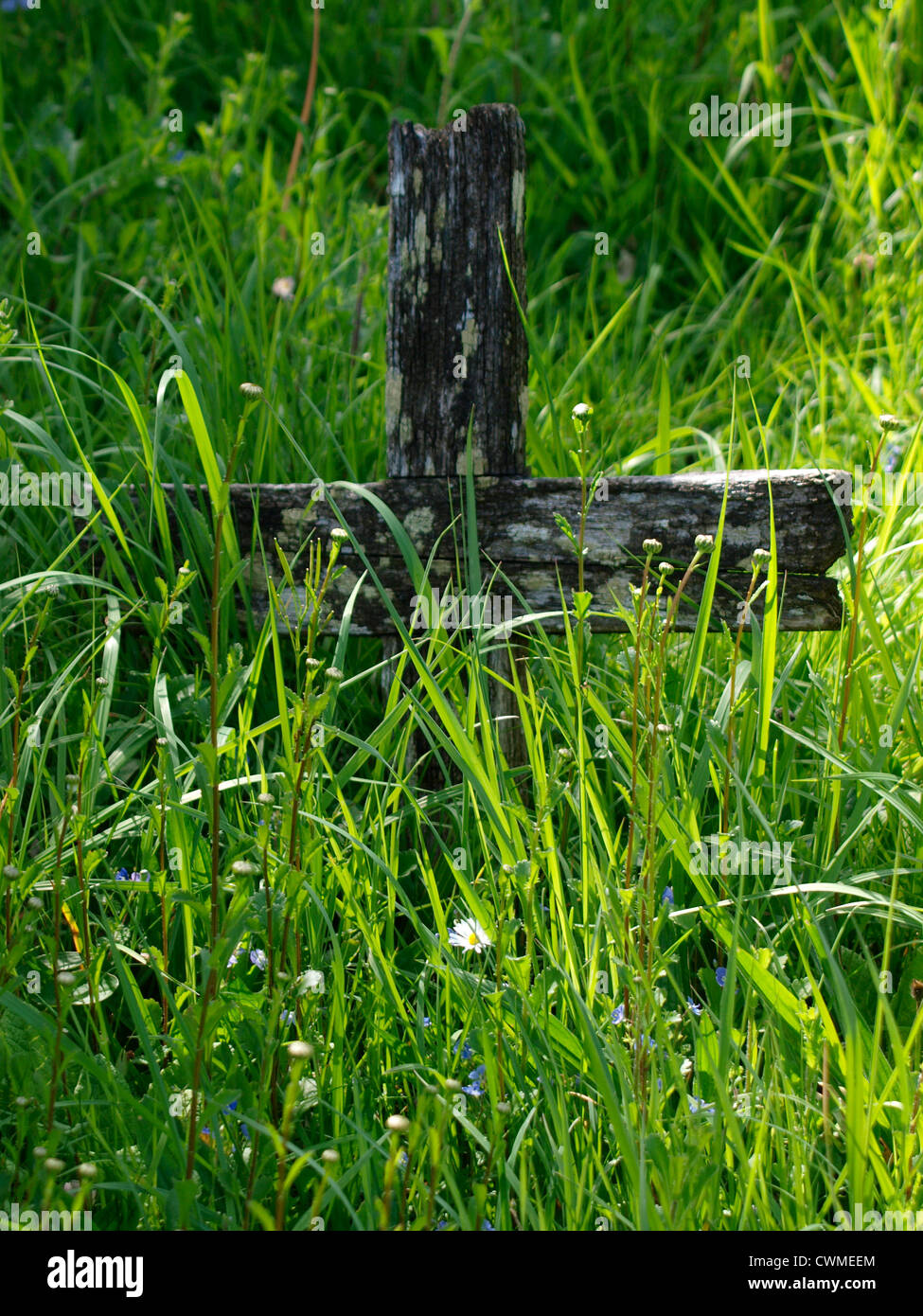 A simple wooden cross, UK Stock Photo - Alamy