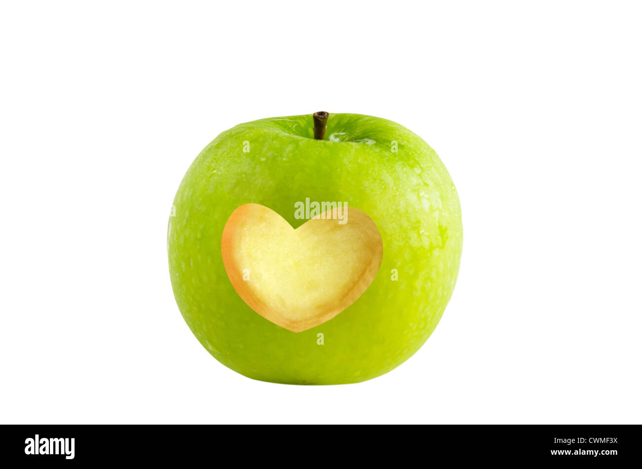 Green fruits on white Cut Out Stock Images & Pictures - Alamy