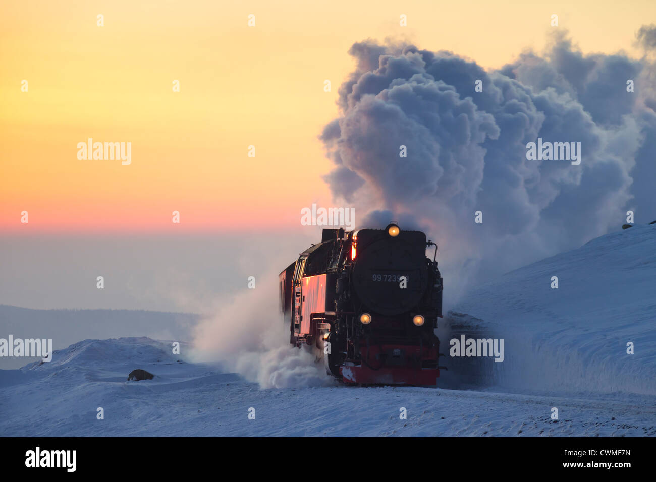 Steam train snow hi-res stock photography and images - Alamy