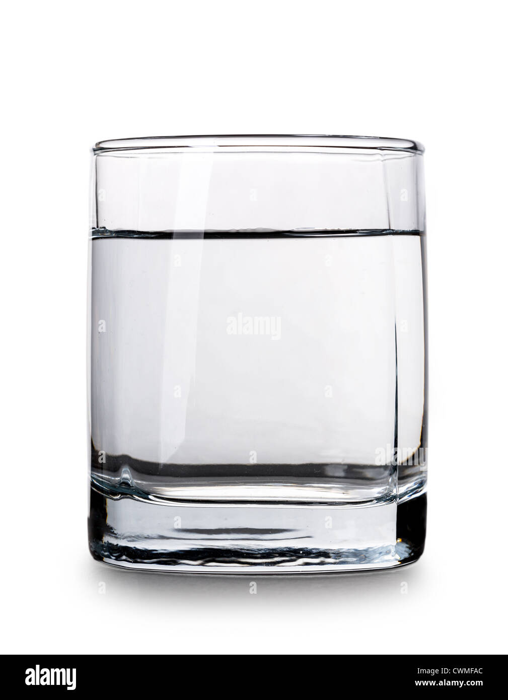 Glass of water on white background Stock Photo - Alamy