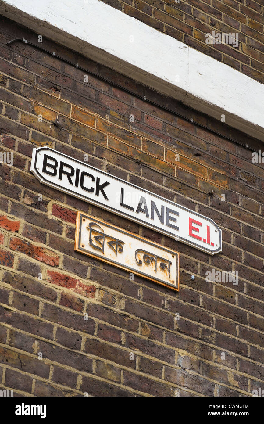 UK, London, Brick Lane sign Stock Photo - Alamy