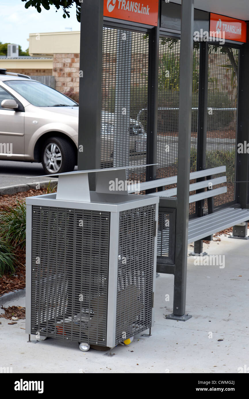 Translink bus stop Bribie Island, Queensland, Australia Stock Photo - Alamy