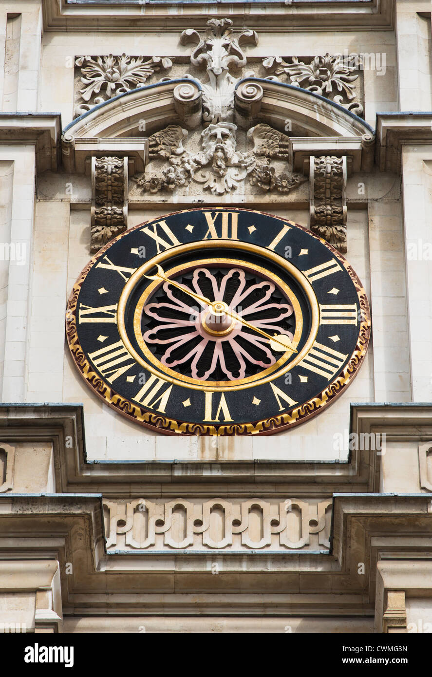 UK, London, Detail of Westminster Abbey clock Stock Photo - Alamy
