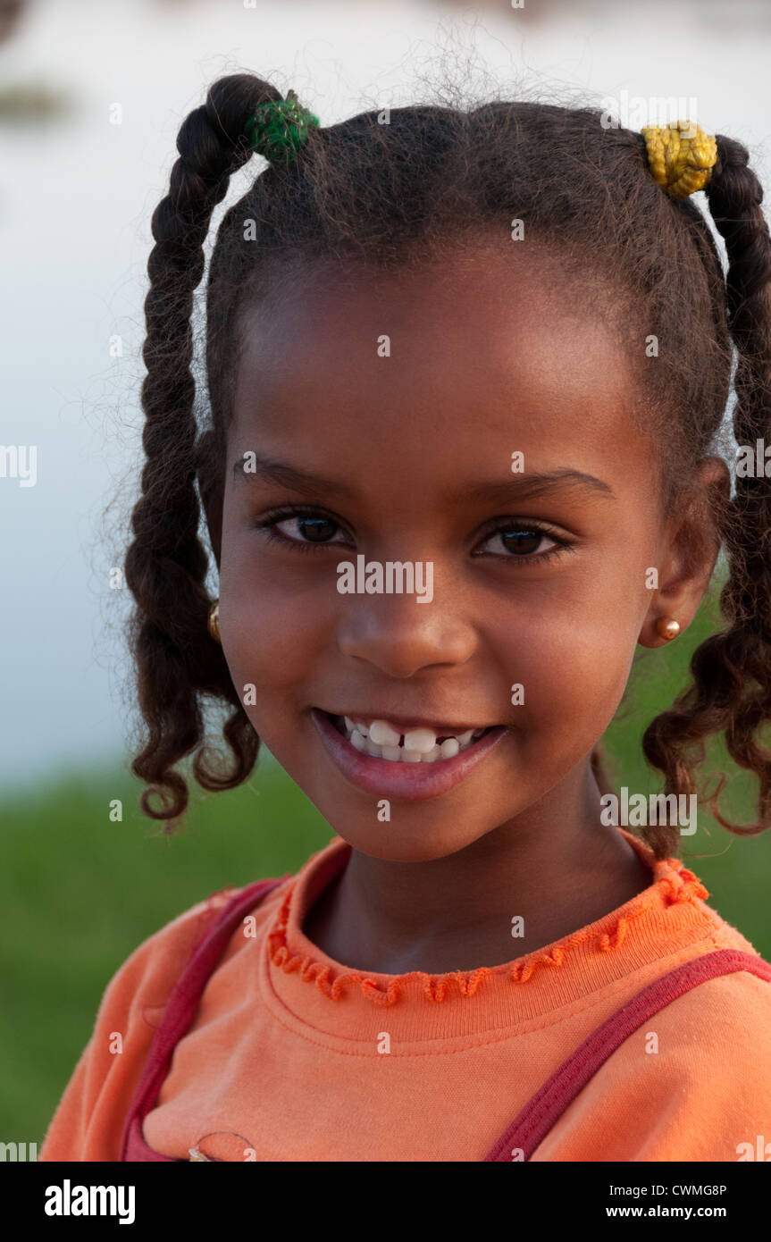Nubian girl ,Gharb Soheil Nubian Village on the west bank of the River ...