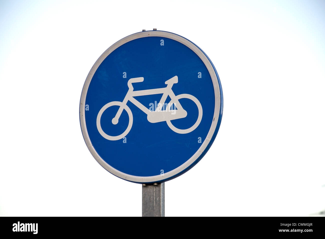 The bicycle path signal Stock Photo - Alamy