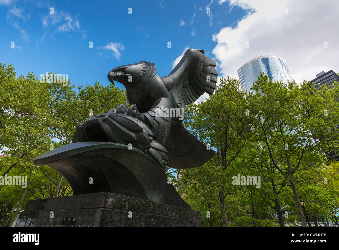 USA, New York State, New York City, Battery Park, Monument to Soldiers ...