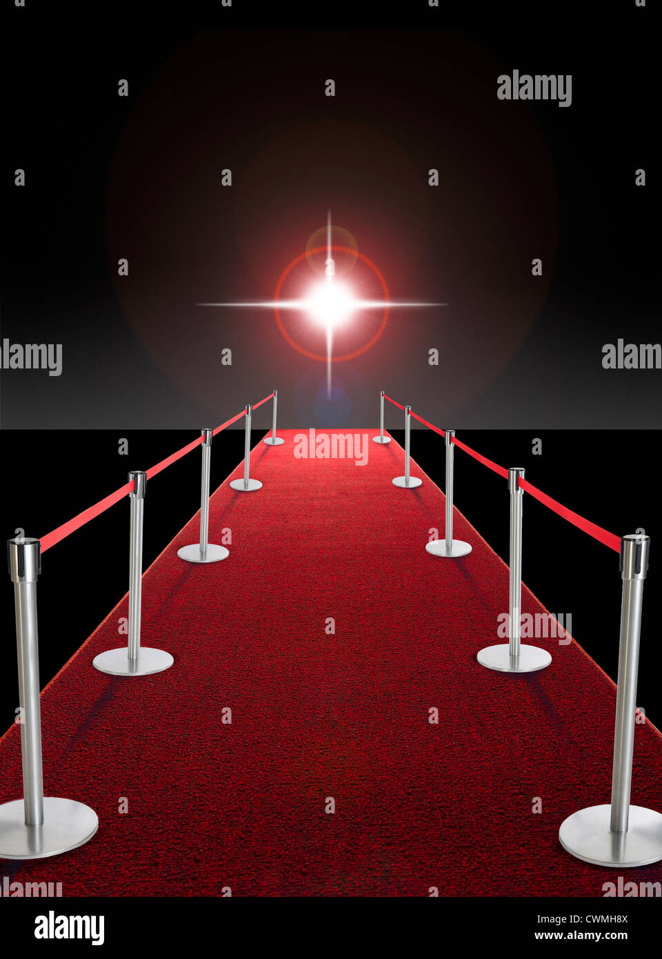 Glowing star above red carpet Stock Photo - Alamy