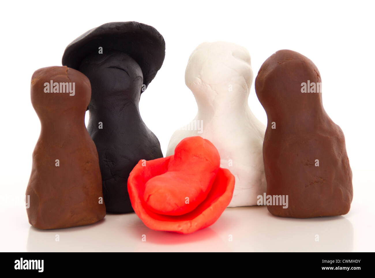 Modelling clay figures bridal couple Stock Photo - Alamy