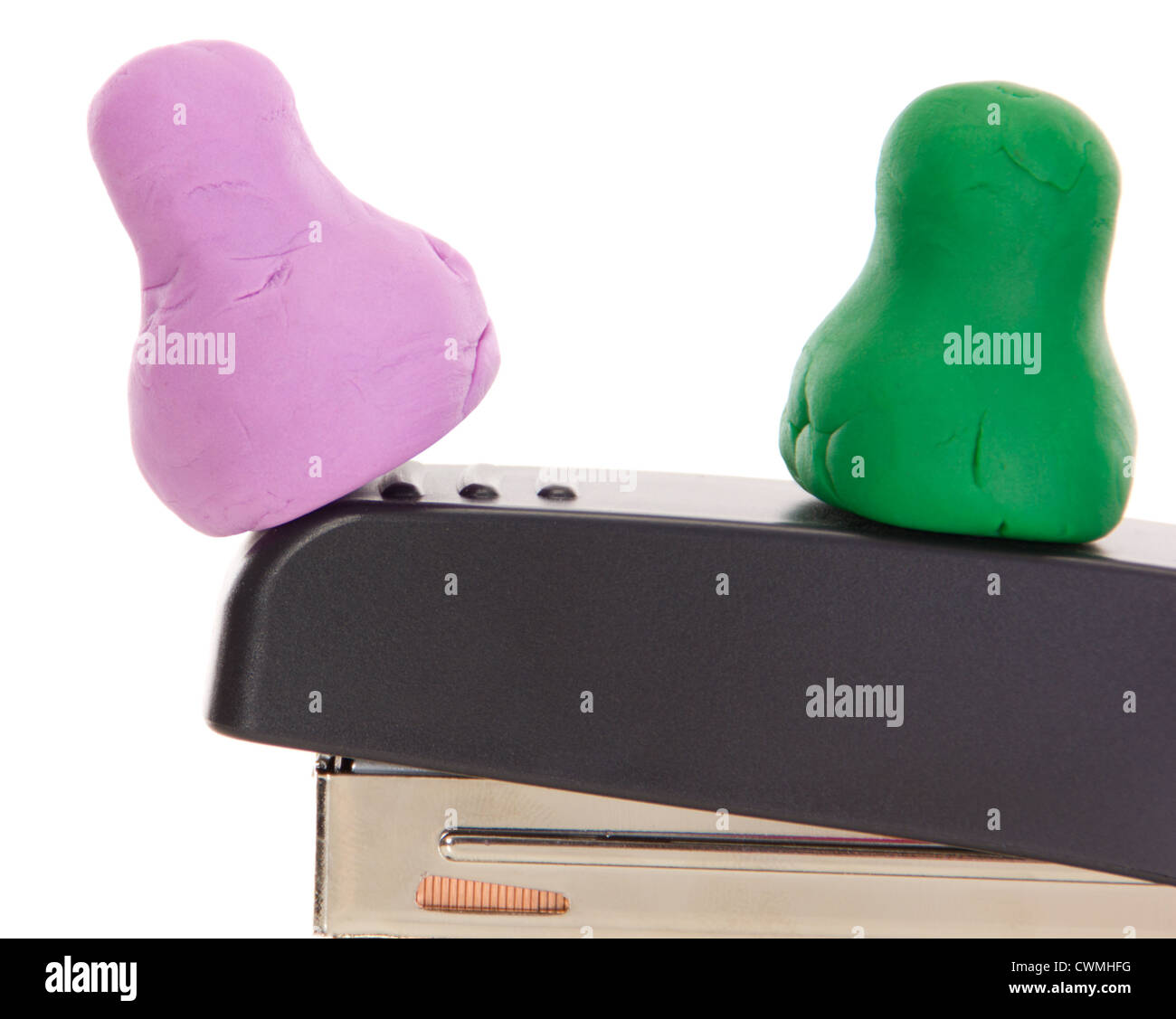 Modelling clay figures with stapler Stock Photo - Alamy
