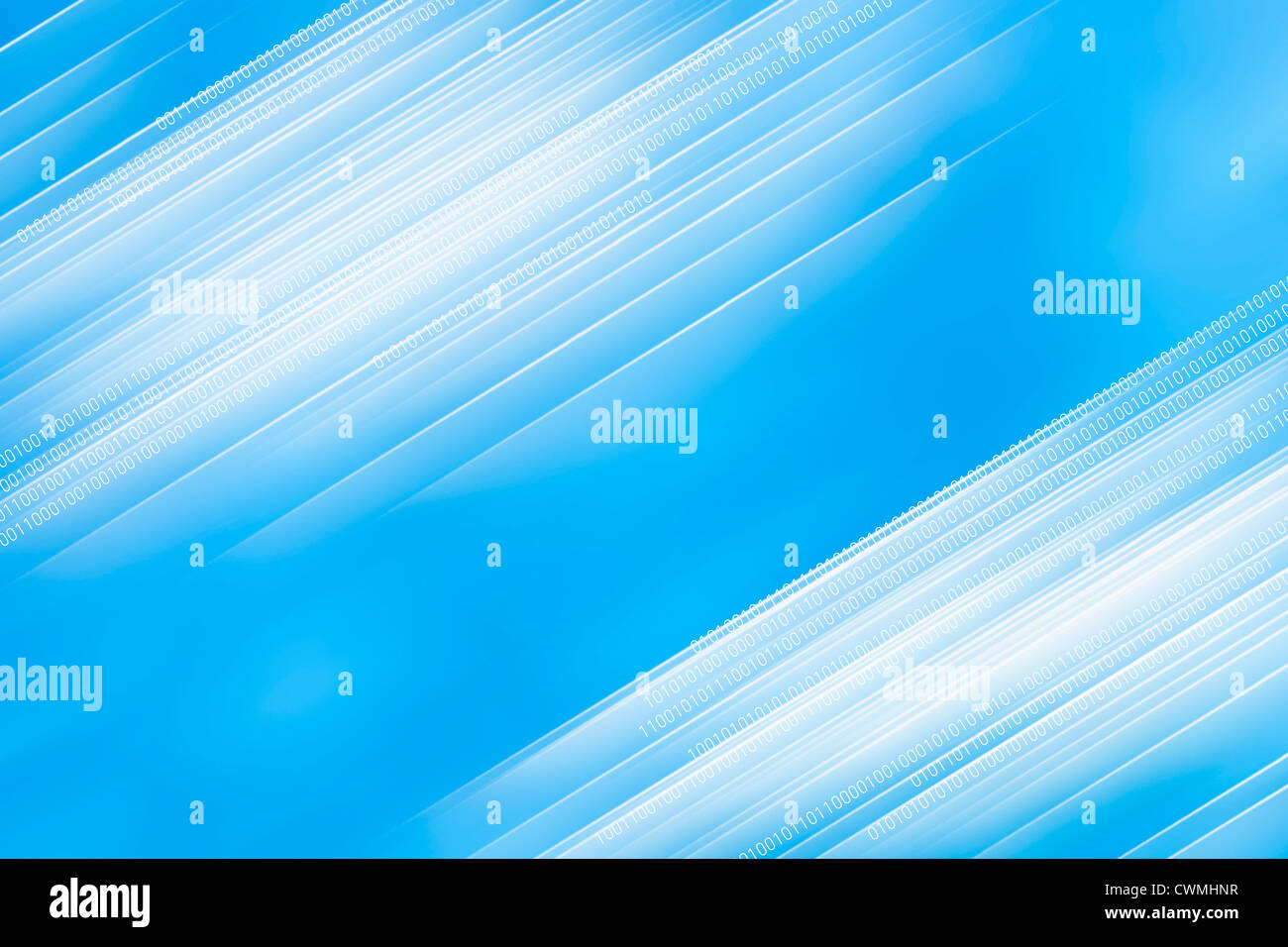 Blue and white pattern with binary code Stock Photo - Alamy