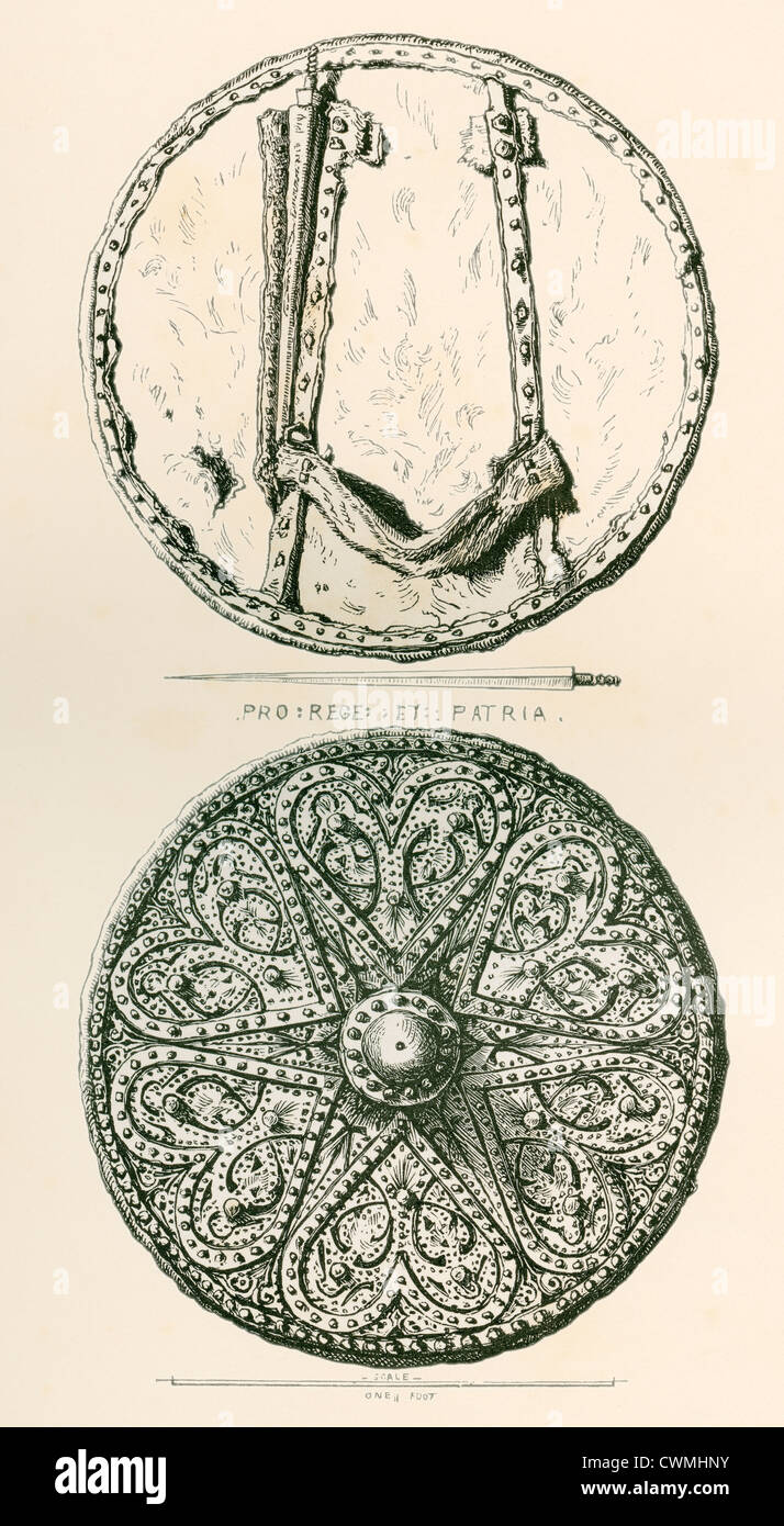 A Highland Target or Targe, with spikes. From The British Army: Its ...