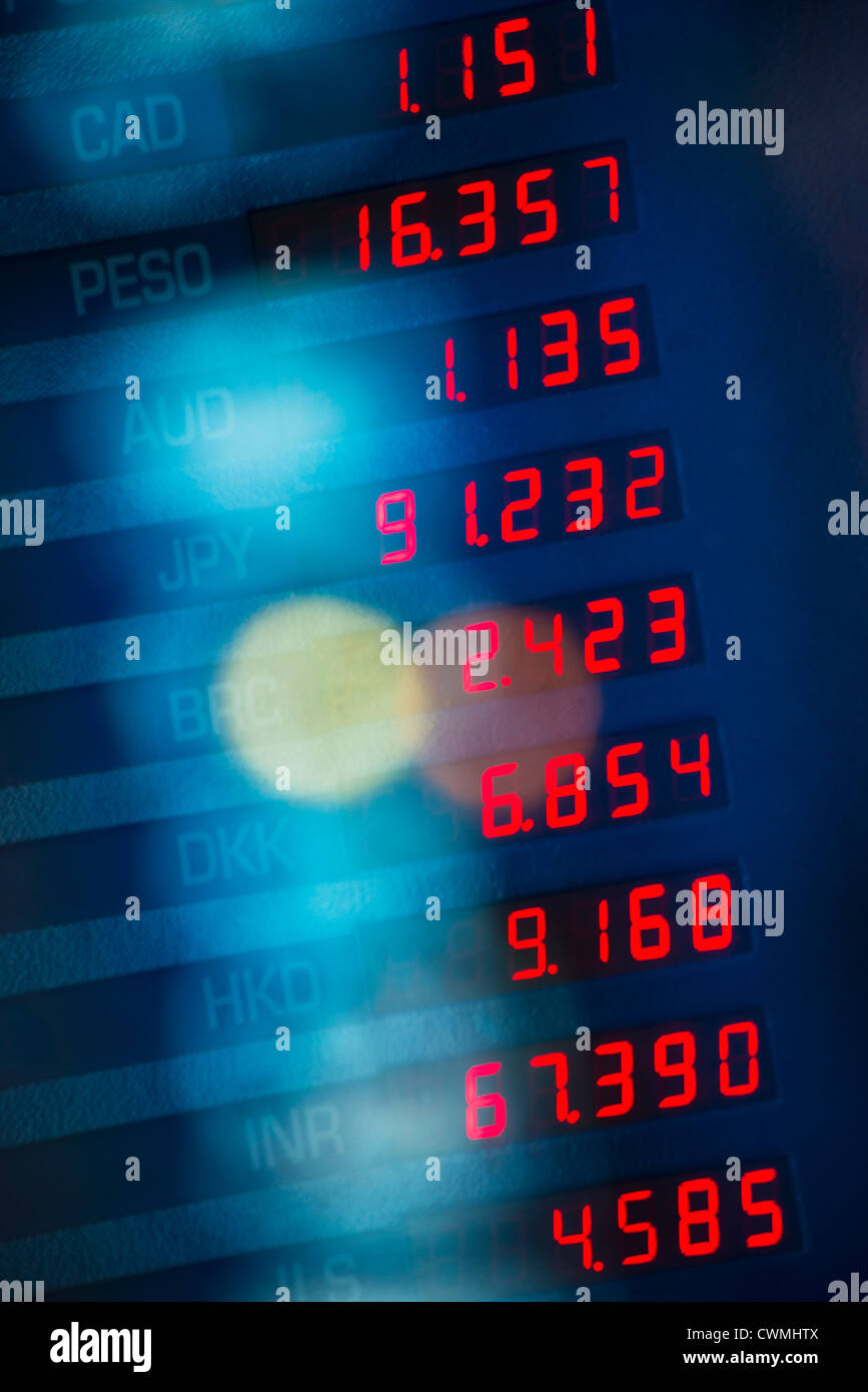 USA, New York State, New York City, Digital trading board Stock Photo ...