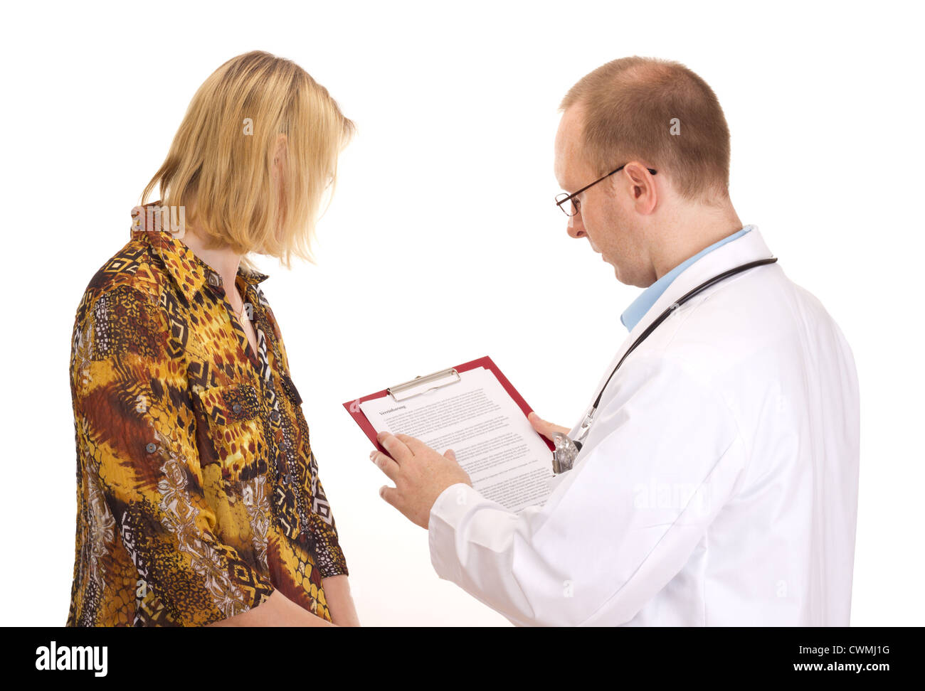 Male doctor female patient consultation Cut Out Stock Images & Pictures ...