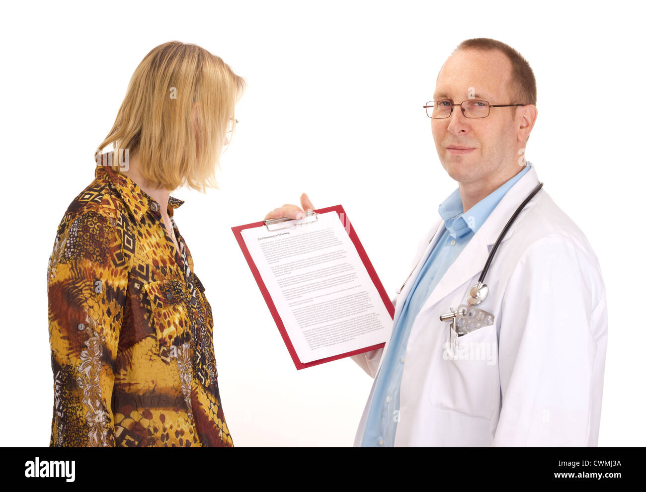 Male doctor female patient consultation Cut Out Stock Images & Pictures ...