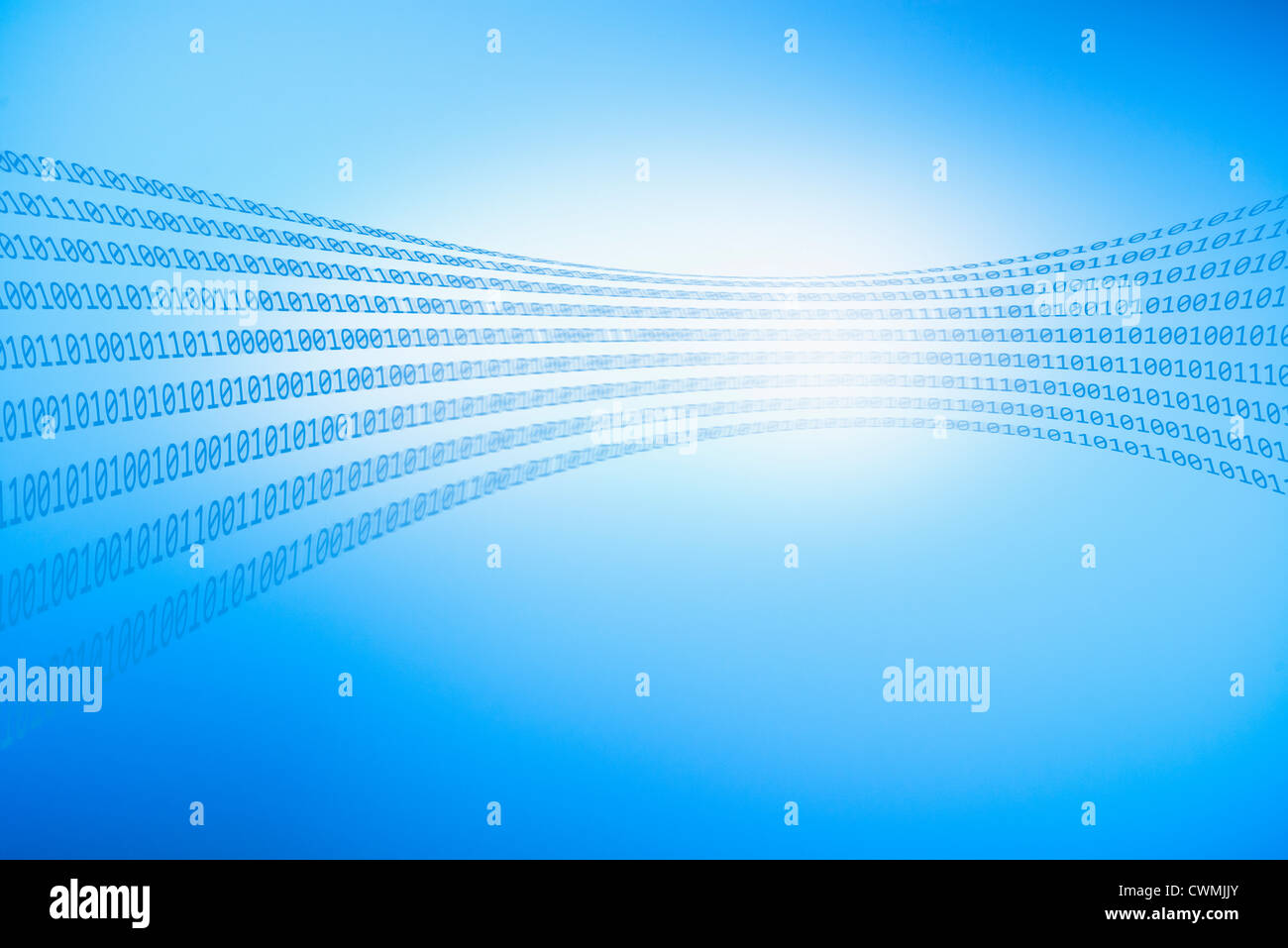 Abstract blue background representing binary code Stock Photo - Alamy