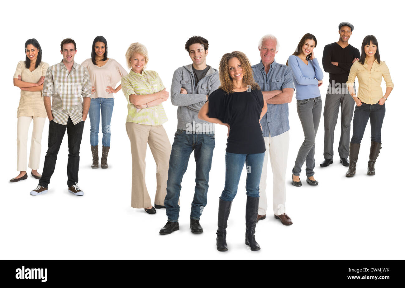 Multi-racial mixed race group of people posing together Stock Photo - Alamy