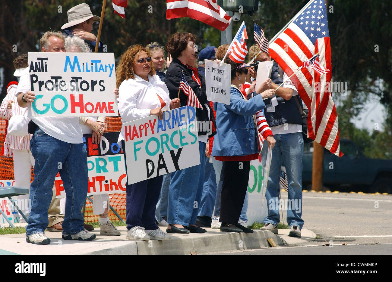 Pro Military Crowd supporters of the US Armed Forces gather outside the ...