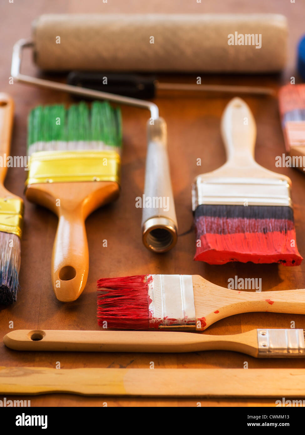 Collection of painting utensils Stock Photo - Alamy