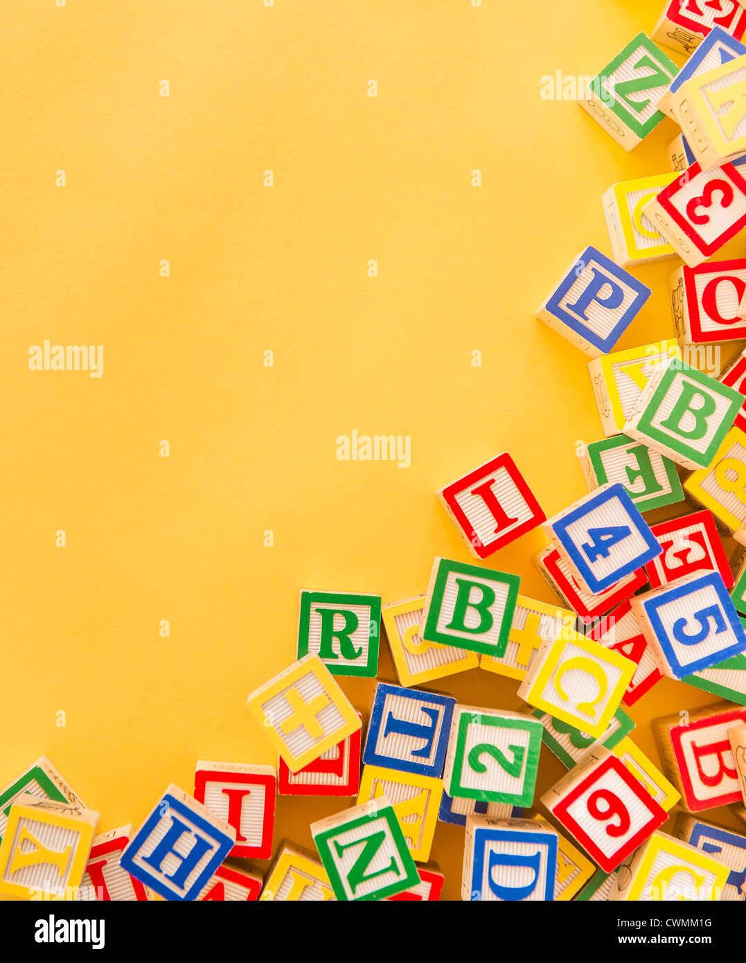 Colorful blocks with alphabet letters Stock Photo - Alamy